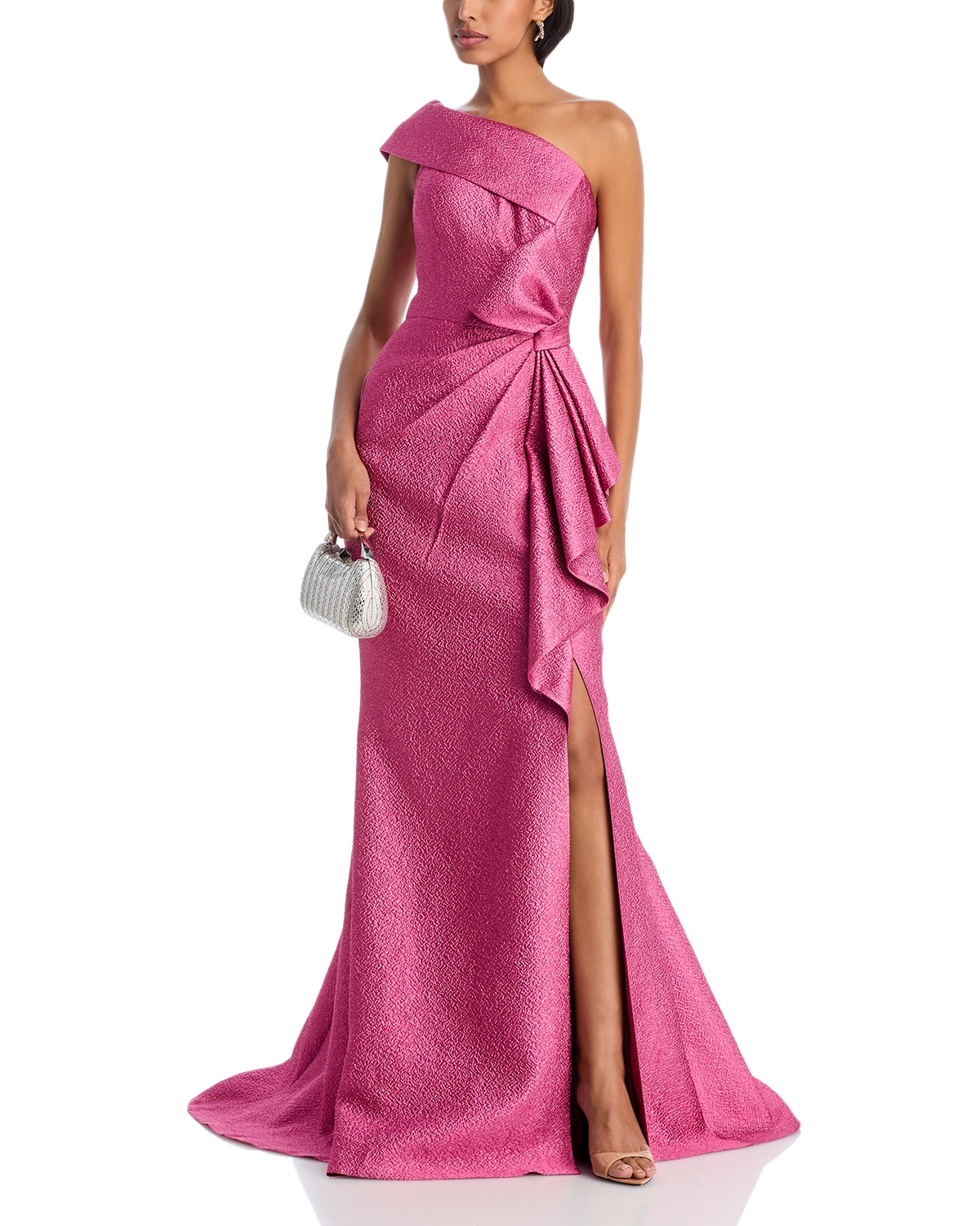 RICKIE FREEMAN FOR TERI JON Teri Jon By Rickie Freeman One Shoulder Gown